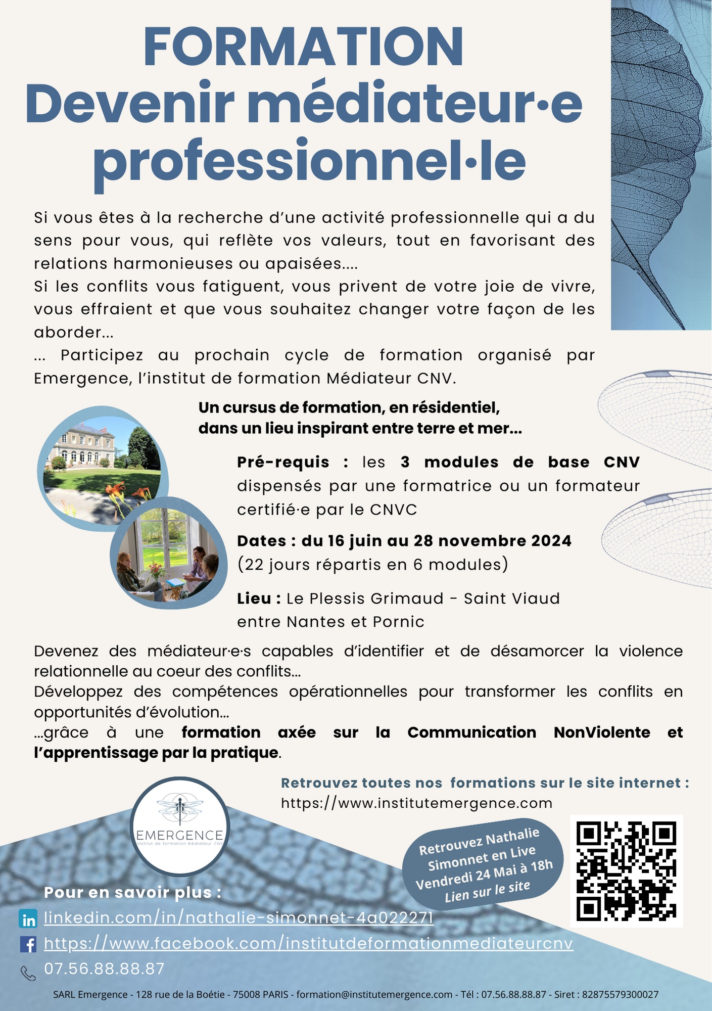 Cycle 1 Formation initiale Médiateur CNV - Formation en CNV